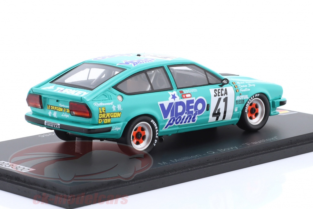 Spark 1:43 Alfa Romeo Alfetta GTV/6 #41 9th 24h Spa 1986 Maillien, Bovy ...