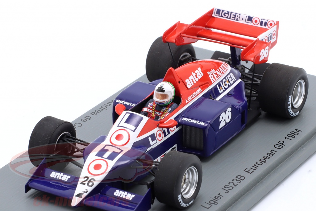 Spark 1:43 Andrea de Cesaris Ligier JS23B #26 7th Europa GP Formel 1 ...