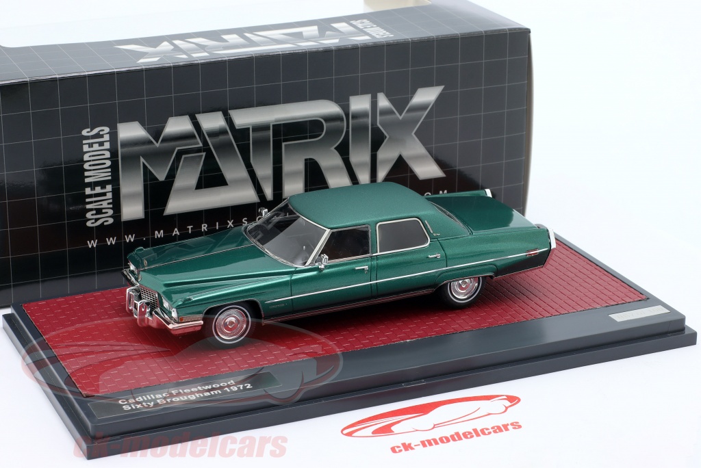 Matrix 1:43 Cadillac Fleetwood Sixty Brougham 建造年份 1972 绿色的 金属的 MX20301 ...
