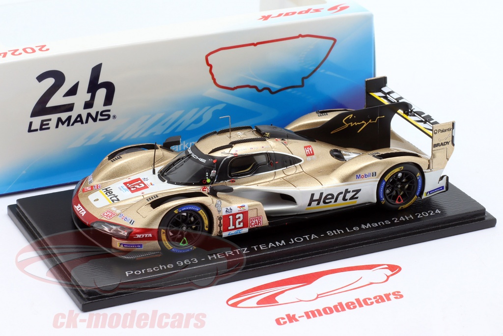 Spark 1:43 Porsche 963 #12 8ème 24h LeMans 2024 Hertz Team Jota S9118 ...