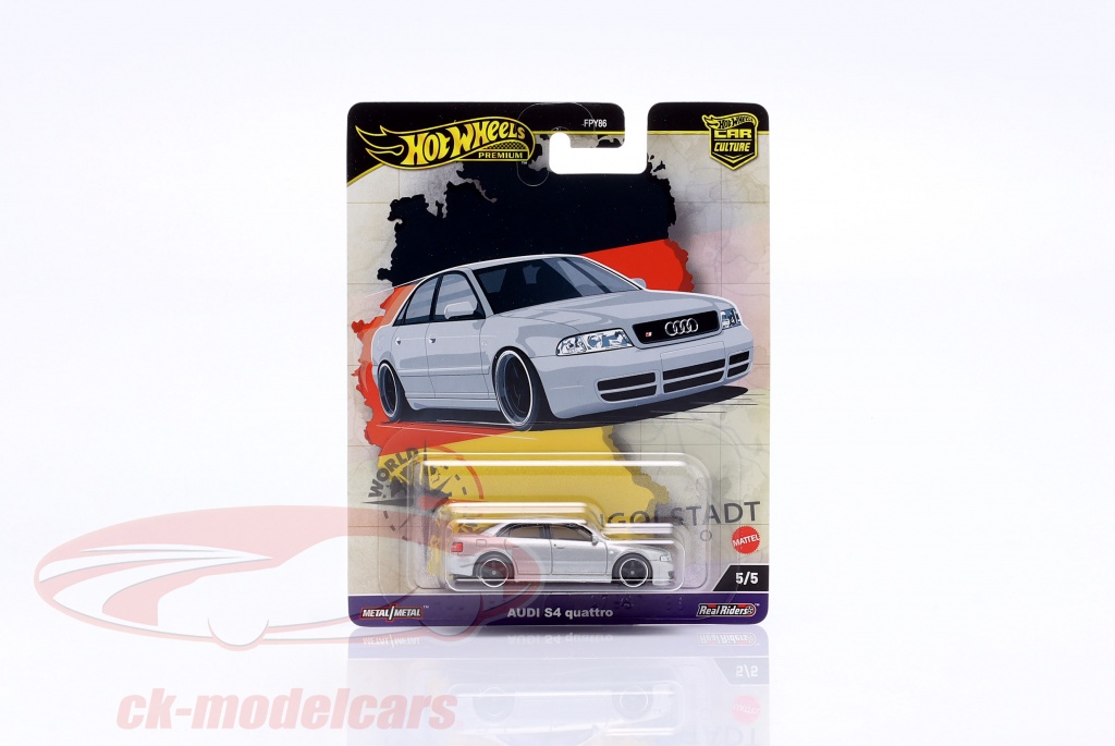 HotWheels 1:64 Audi S4 Quattro 銀 HRV81 モデル 車 HRV81 194735186822