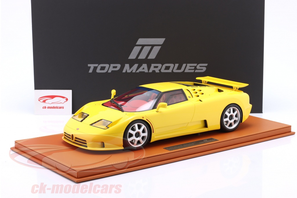 TopMarques 1:12 Bugatti EB110 SS year 1994 yellow TM12-42C model car ...