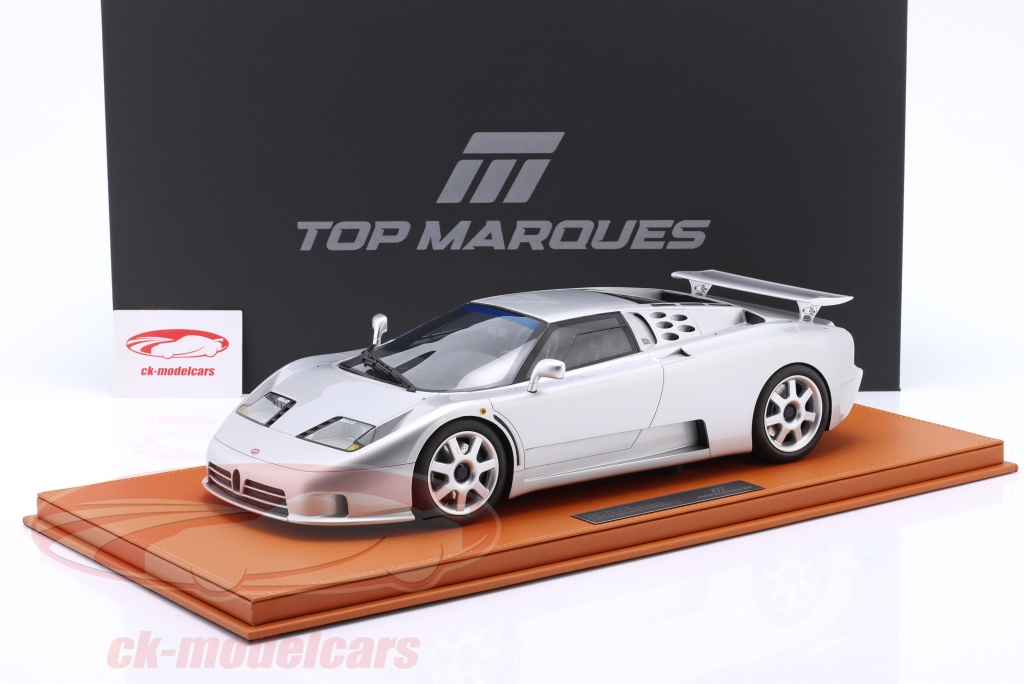 TopMarques 1:12 Bugatti EB110 SS year 1994 silver TM12-42B model car ...