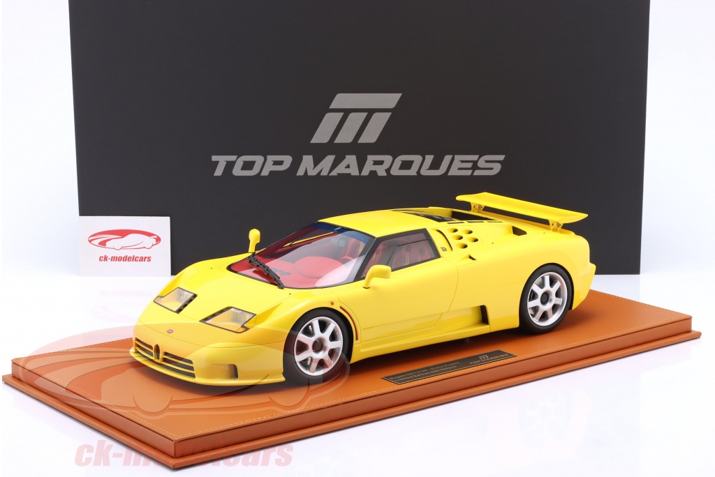 TopMarques 1:12 Bugatti EB110 SS year 1994 yellow TM12-42C model car ...