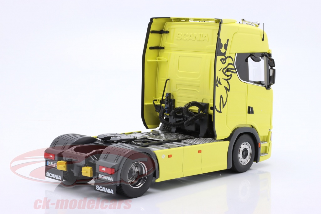 NZG 1:18 Scania V8 730S 4x2 Cabeza tractora amarillo LX101900060 (1019/ ...