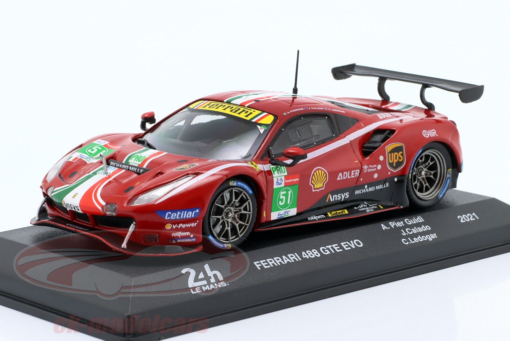 Altaya 1:43 Ferrari 488 GTE #51 勝者 LMGTE Pro 24h LeMans 2021 AF Corse MW1ALA0045 モデル 車 MW1ALA0045