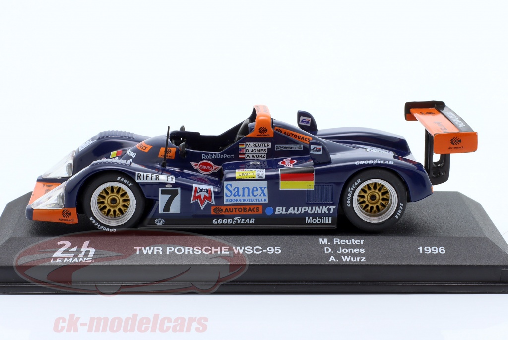 Altaya 1:43 TWR Porsche WSC-95 #7 gagnant 24h LeMans 1996 Joest Racing MW1ALA0053 modèle voiture ...