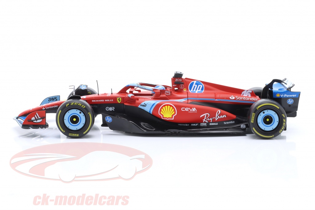 Bburago 1:18 Charles Leclerc Ferrari SF-24 #16 3ème Miami GP formule 1 2024 18-16821MIAMI #16 ...