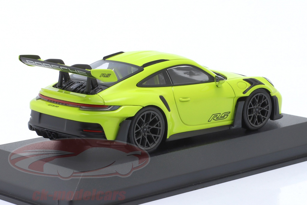 Minichamps 1:43 Porsche 911 (992) GT3 RS Weissach Paket year 2023 acid green 410062111 model car ...