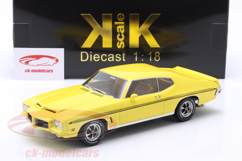 KK-Scale 1:18 Pontiac LeMans GTO year 1972 yellow KKDC18154 model car ...