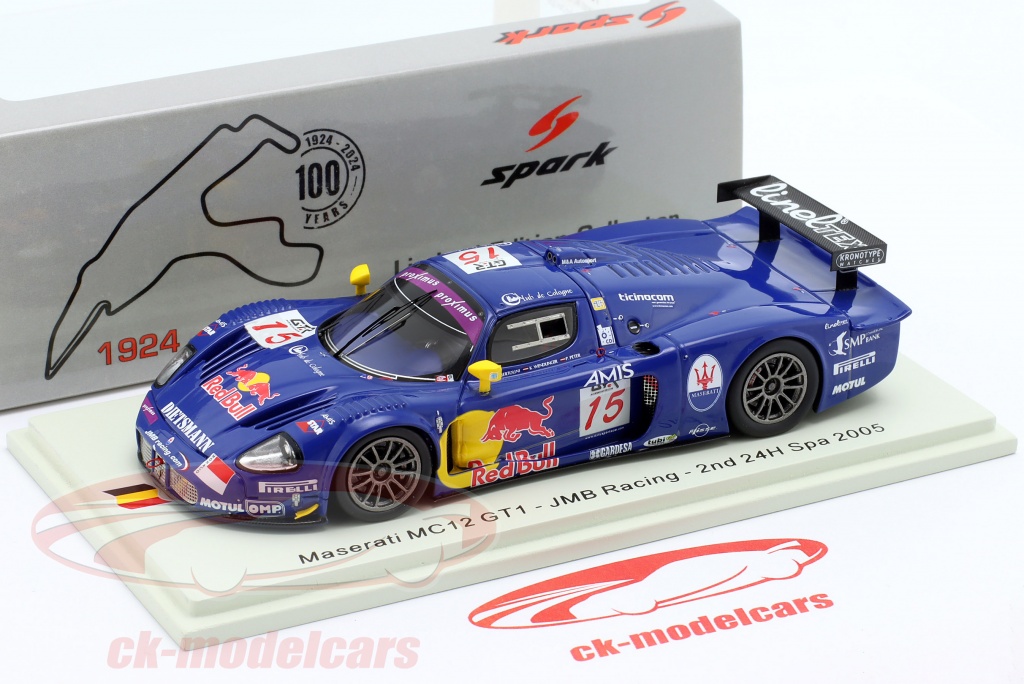 Spark 1:43 Maserati MC12 GT1 #15 2番目 24h Spa 2005 Bertolini, Wendlinger ...