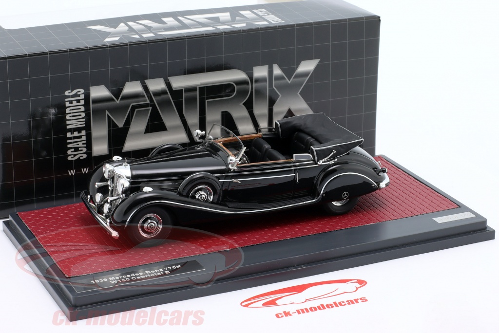 Matrix 1:43 Mercedes-Benz 770K (W150) Cabriolet B 1939 black MX41302 ...