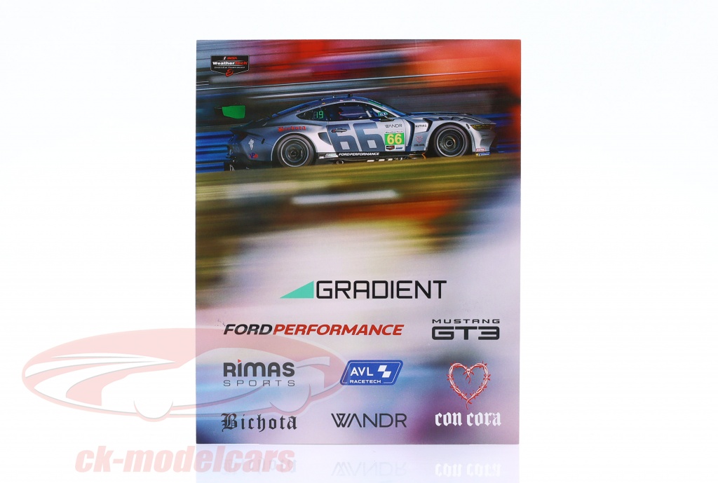 Ford Mustang GT3 #66 24h Daytona 2025 Gradient Racing Autografkort ...