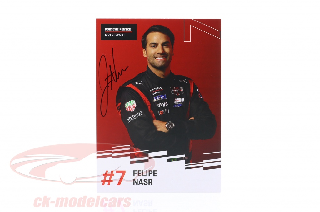 Porsche 963 #7 Победитель 24h Daytona 2025 Felipe Nasr Карта с автографом CK93606 CK93606