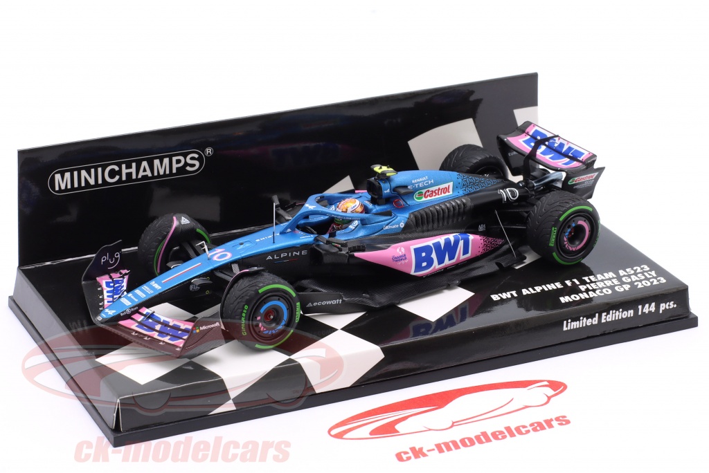 Minichamps 1:43 Pierre Gasly Alpine A523 #10 Monaco GP Formula 1 2023 ...