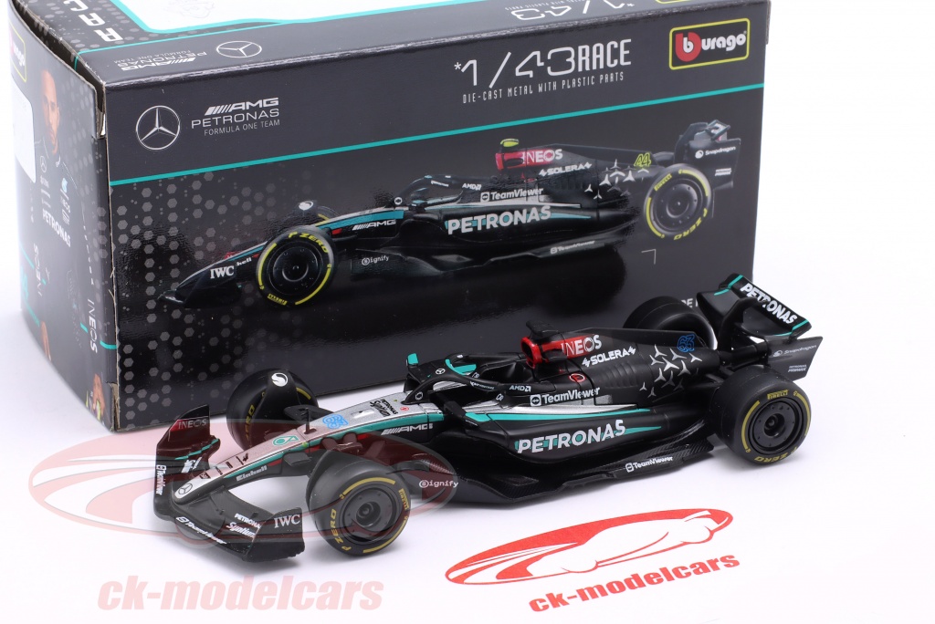 Bburago 1:43 George Russell Mercedes-AMG F1 W15 E #63 britannique GP formule 1 2024 18-38208 #63 ...