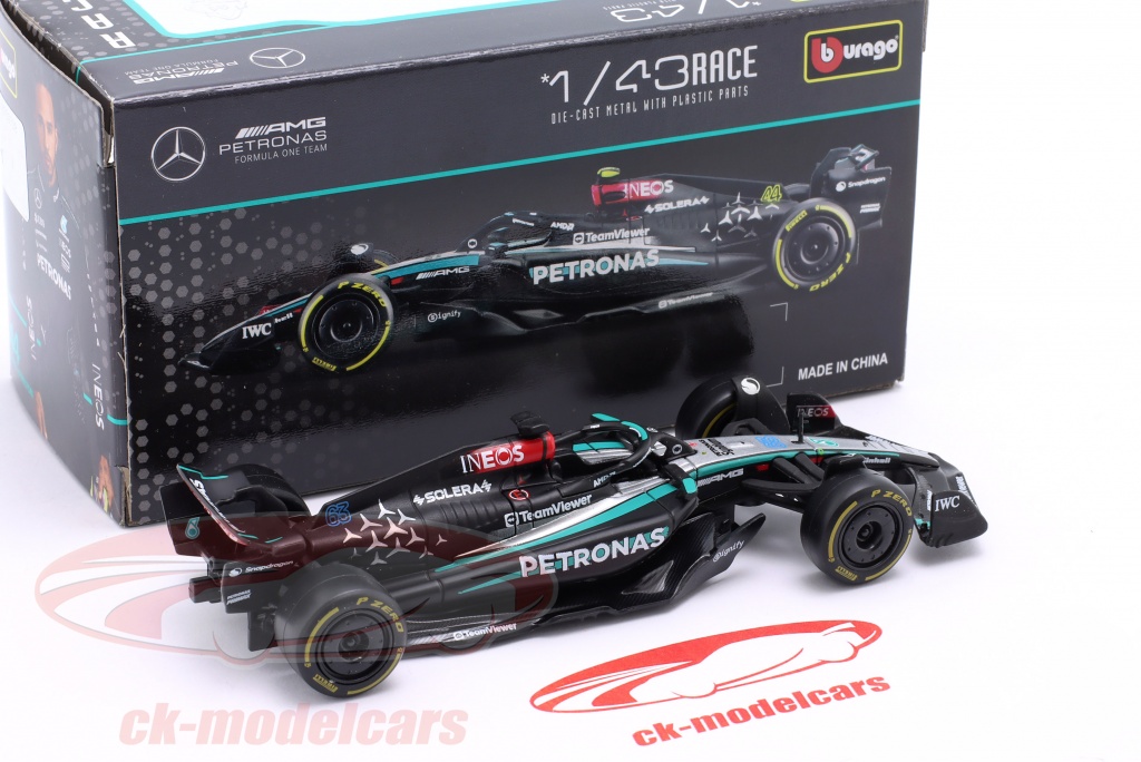 Bburago 1:43 George Russell Mercedes-AMG F1 W15 E #63 British GP ...