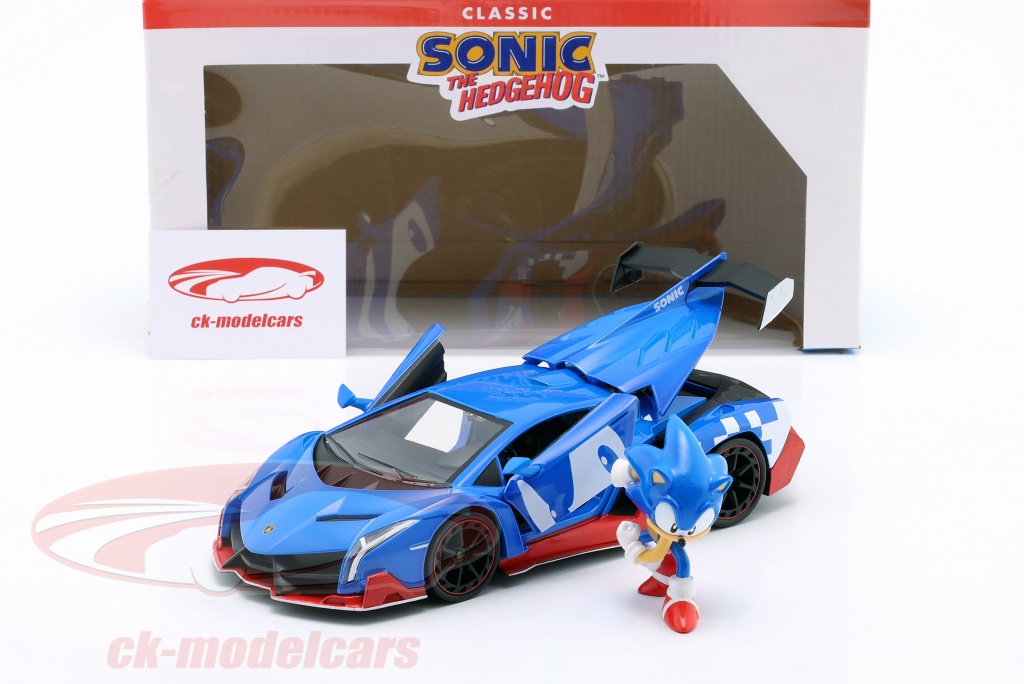 Jadatoys 1:24 Lamborghini Veneno with figure Sonic The Hedgehog blue ...