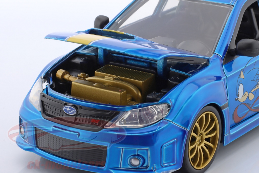 Jadatoys 1:24 Subaru Impreza WRX STI 2012 with figure Sonic The Hedgehog blue 253255087 model ...
