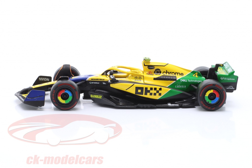 Bburago 1:43 Lando Norris McLaren MCL38 #4 4e Monaco GP formule 1 2024 18-38214MONACO #4 model ...