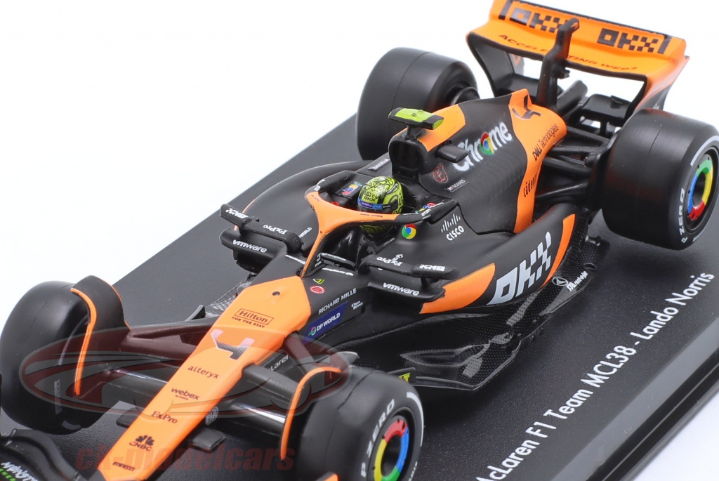 Bburago 1:43 Lando Norris McLaren MCL38 #4 Winner Miami GP Formula 1 2024 18-38215MIAMI #4 model ...