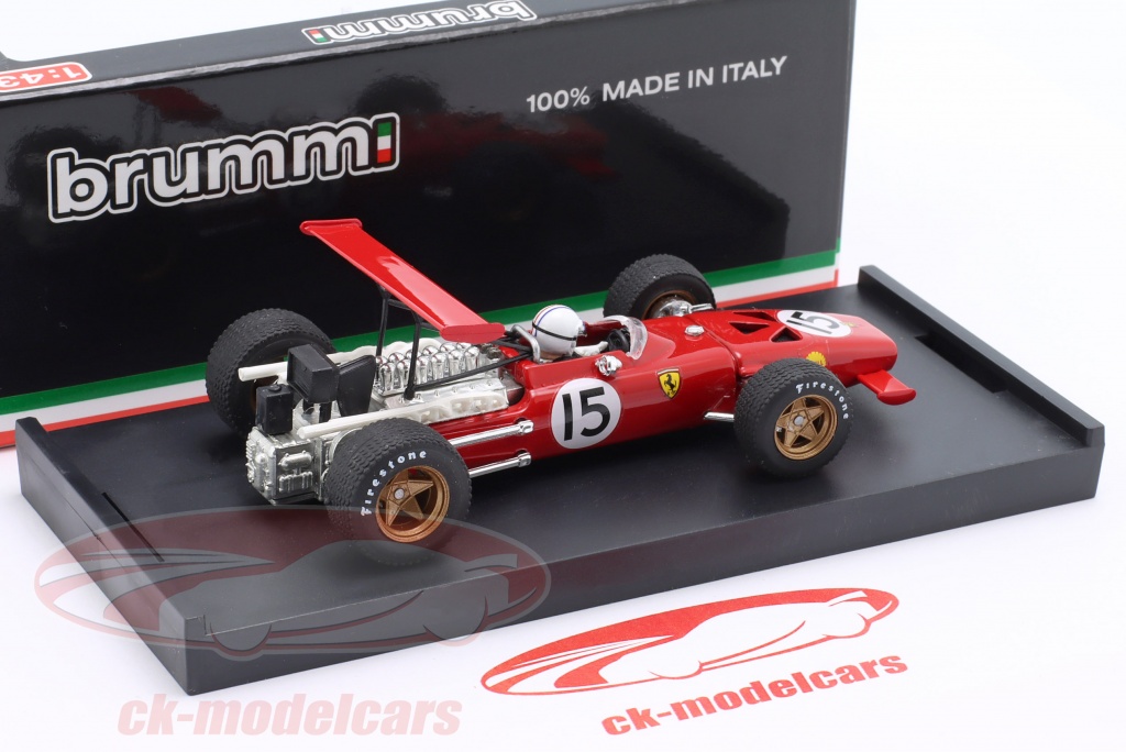 Brumm 1:43 Chris Amon Ferrari 312 F1 #15 Spain GP Formula 1 1969 with ...