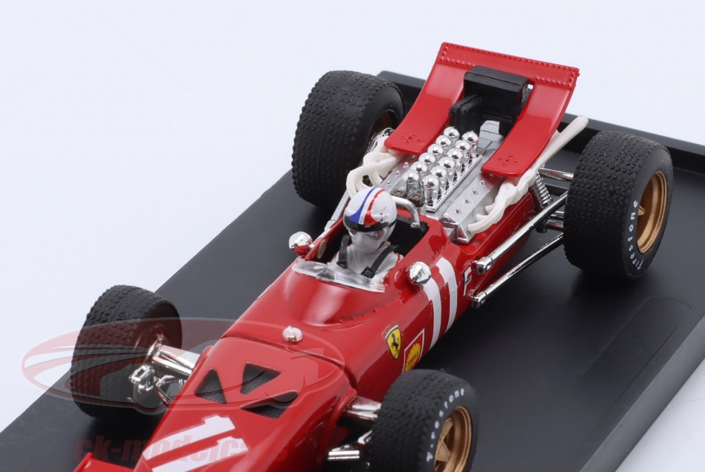 Brumm 1:43 Chris Amon Ferrari 312 F1 #11 Monaco GP Formel 1 1969 mit Fahrerfigur R303-CH ...