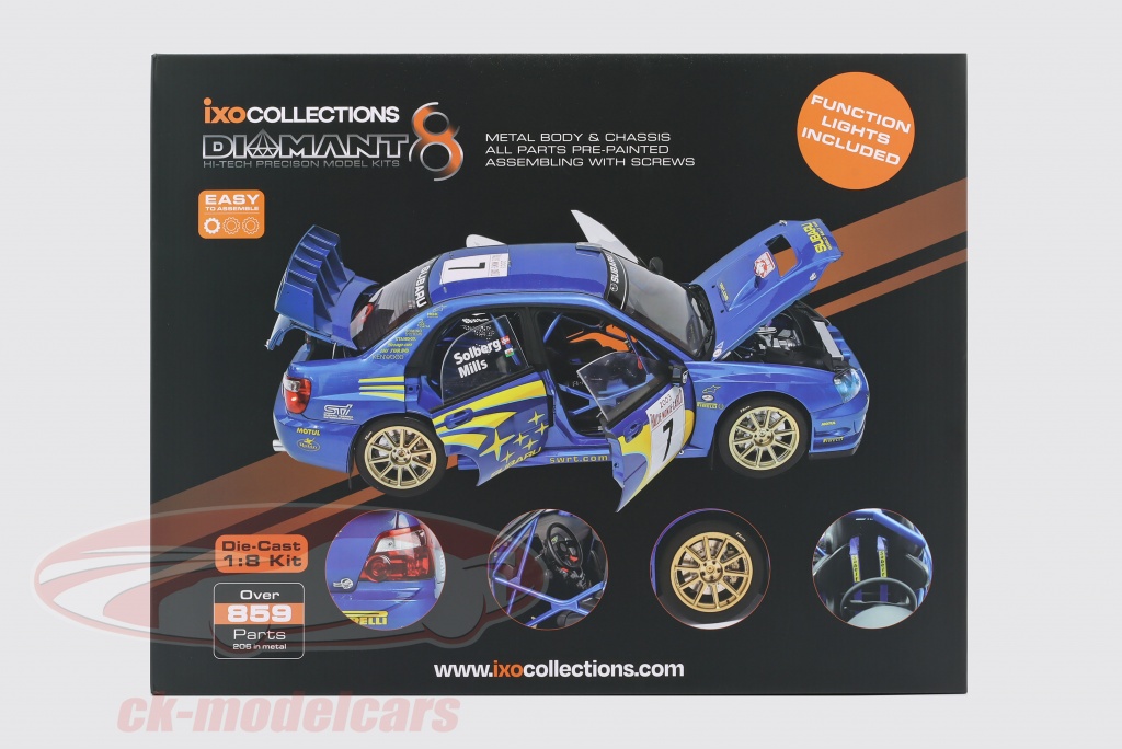 Ixo 1:8 Subaru Impreza S9 WRC #7 WRC Champion 2003 Solberg, Mills kit ...