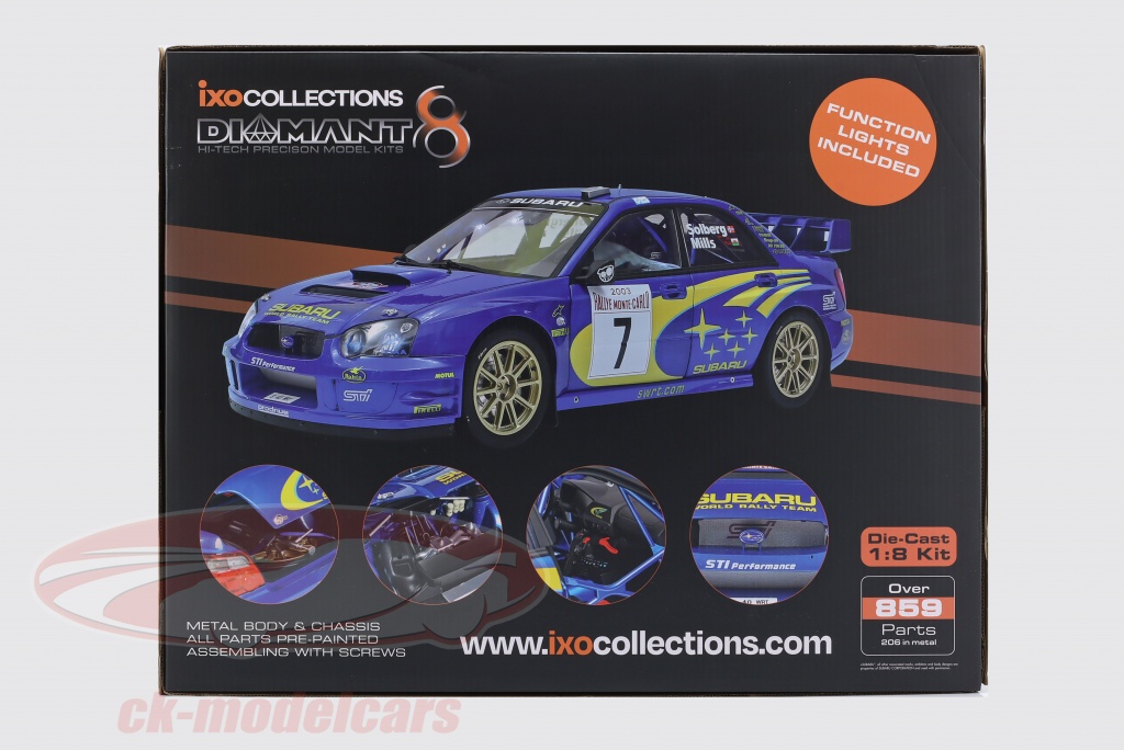 Ixo 1:8 Subaru Impreza S9 WRC #7 WRC Champion 2003 Solberg, Mills kit ...