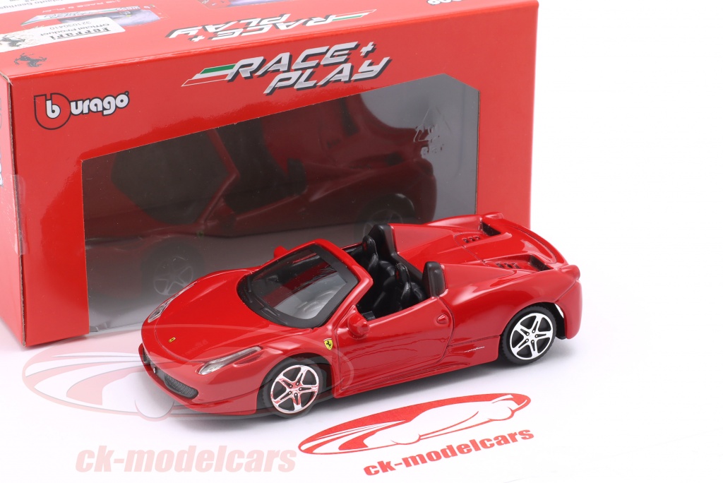 Bburago 1:43 Ferrari 458 Spider 红色的 CK93809 模型 汽车 CK93809 18-31134