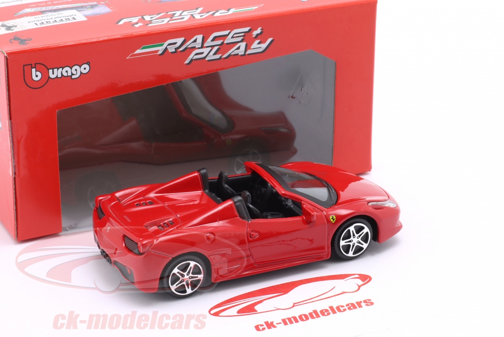 Bburago 1:43 Ferrari 458 Spider 赤 CK93809 モデル 車 CK93809 18-31134