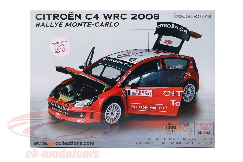 Ixo 1:8 Citroen C4 WRC #1 勝者 Rallye Monte Carlo 2008 キット 520010120 モデル ...