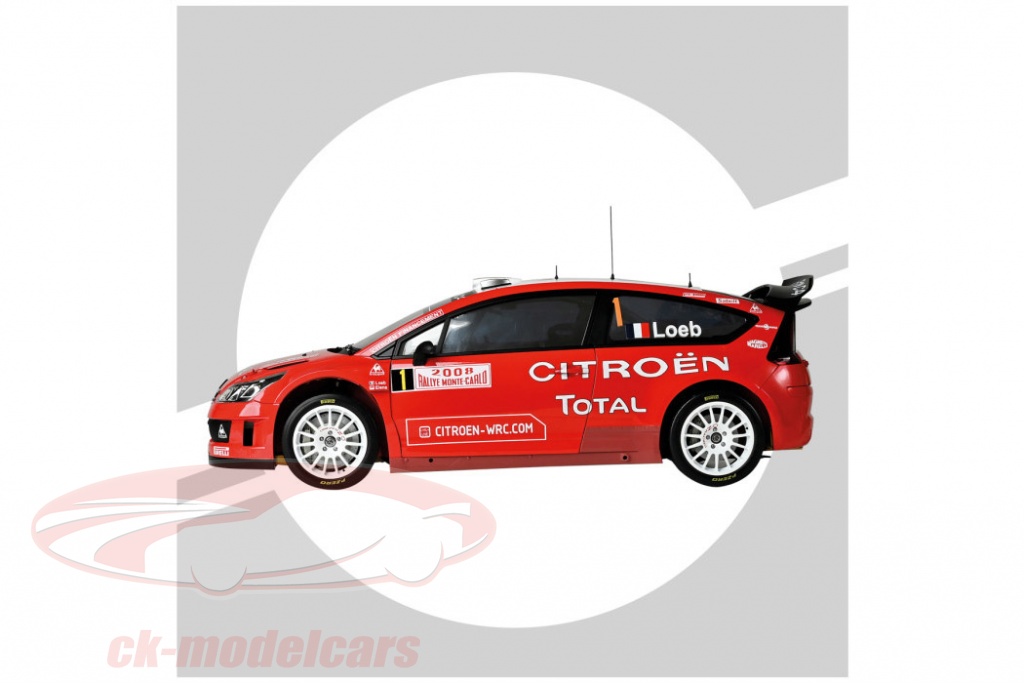 Ixo 1:8 Citroen C4 WRC #1 gagnant Rallye Monte Carlo 2008 Kit 520010120 ...
