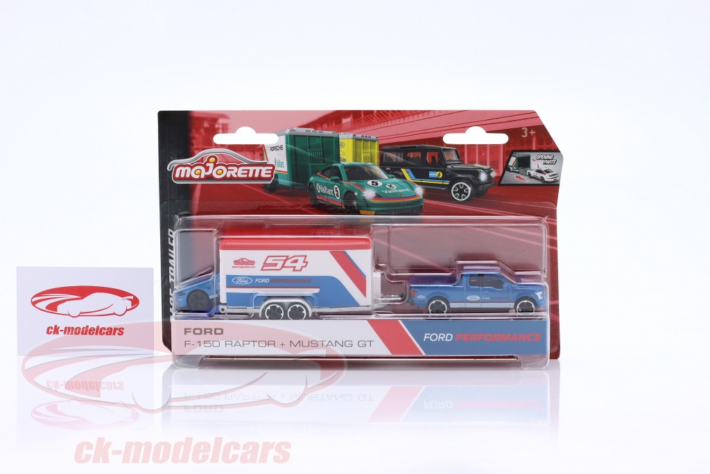 Majorette 1:64 3-Car Set Ford: F-150 Raptor & Mustang GT mit Race ...