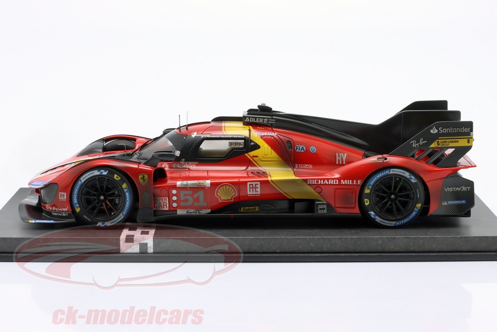 BBR Models 1:18 Ferrari 499P #51 Winner 24h LeMans 2023 Dirty version P18235DIRTY model car ...