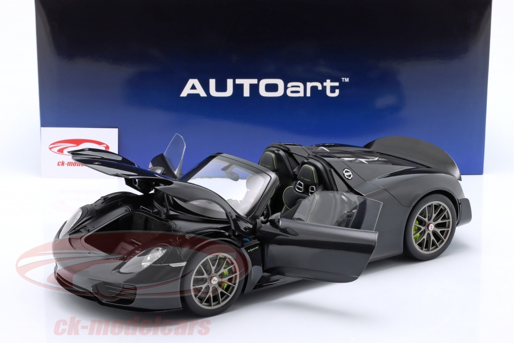 AUTOart 1:12 Porsche 918 Spyder Weissach Package 2013 negro metálico ...