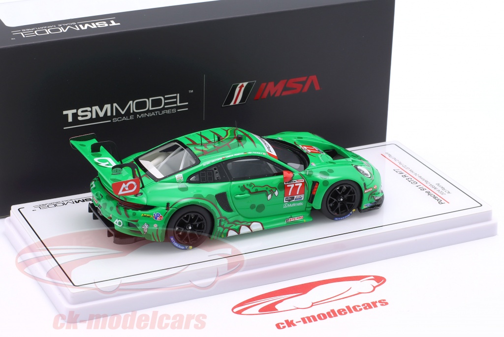 True Scale 1:43 Porsche 911 GT3 R #77 2nd GTD-Pro 24h Daytona 2024 REXY AO Racing TSM430801 ...