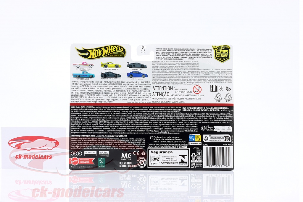 HotWheels 1:64 2-Car Set Audi S4 Quattro blue & Audi R8 LMS grey JDY82 ...