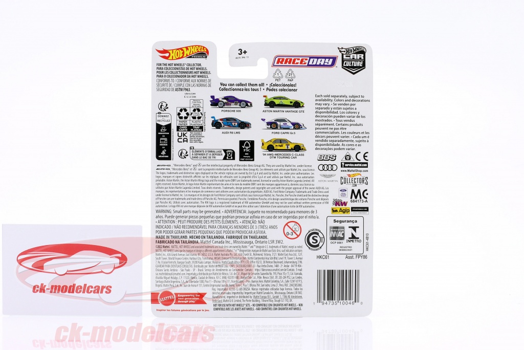 HotWheels 1:64 Audi R8 LMS #5 蓝色的 / 白色的 / 红色的 HKC61 模型 汽车 HKC61 194735100460