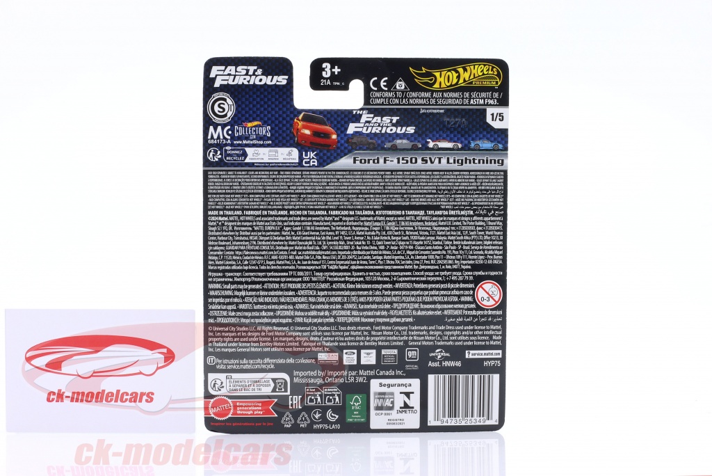 HotWheels 1:64 Ford F-150 SVT Lightning (Fast & Furious) rot HYP75 Modellauto HYP75 194735253494