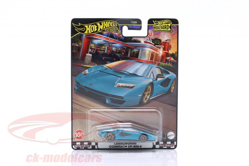 HotWheels 1:64 Lamborghini Countach LPI 800-4 azul HRT70 modelo coche ...