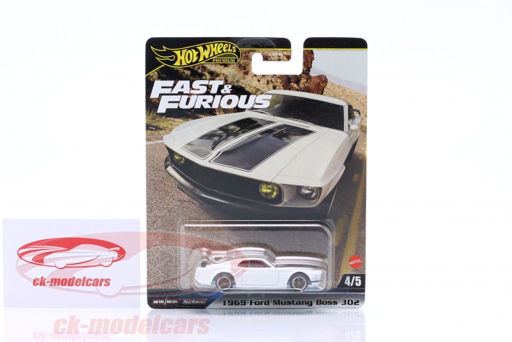 HotWheels 1:64 Ford Mustang Boss 302 (Fast & Furious) white HYP71 model ...