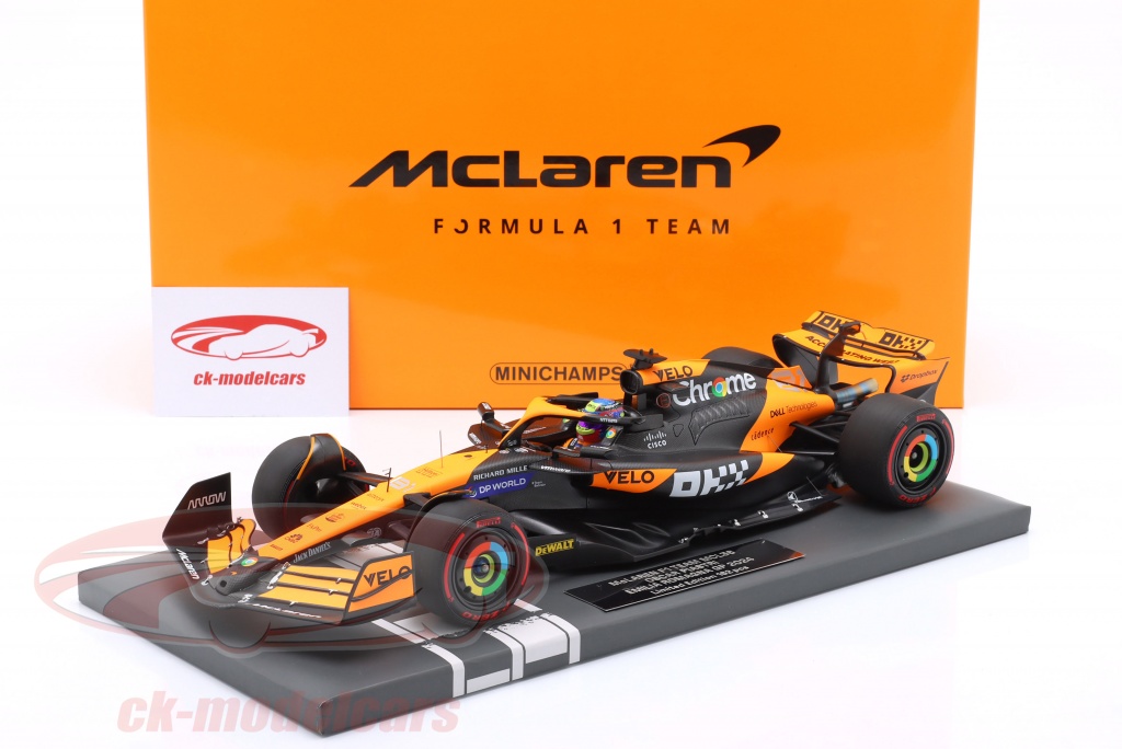 Minichamps 1:18 Oscar Piastri McLaren MCL38 #81 4th Emilia Romagna GP Formula 1 2024 537241981 ...