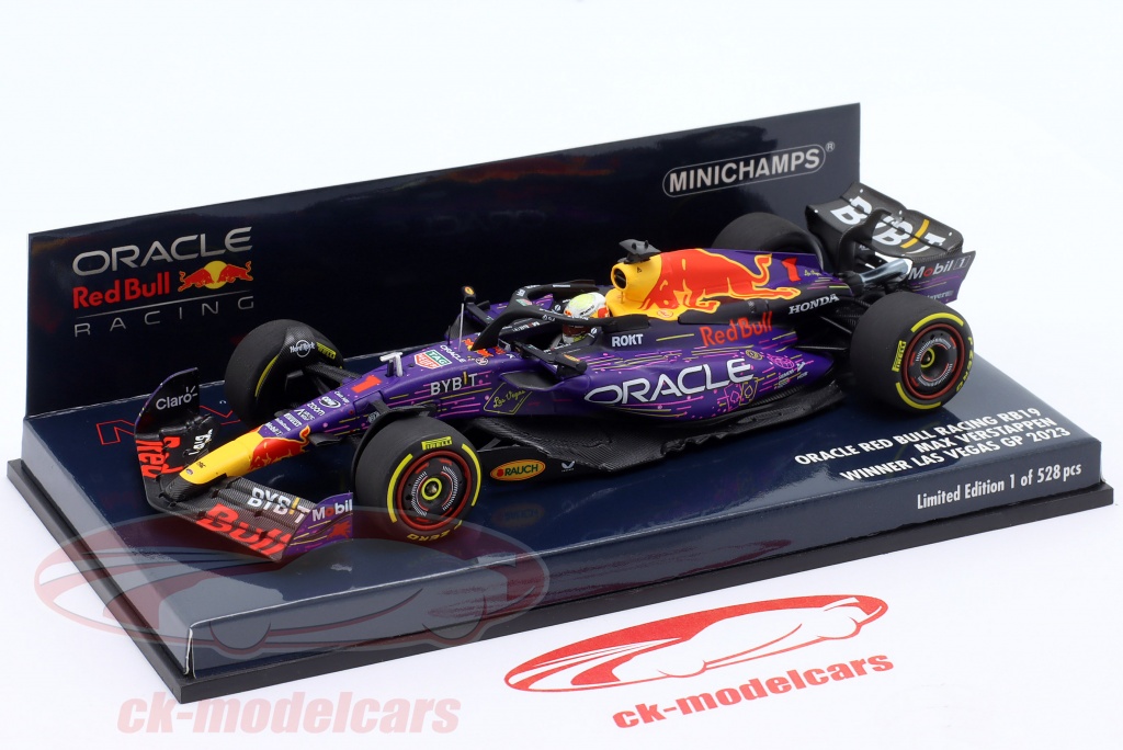 Minichamps 1:43 Max Verstappen Red Bull RB19 #1 优胜者 Las Vegas GP 公式 1 世界冠军 2023 410232201 模型 汽车 ...