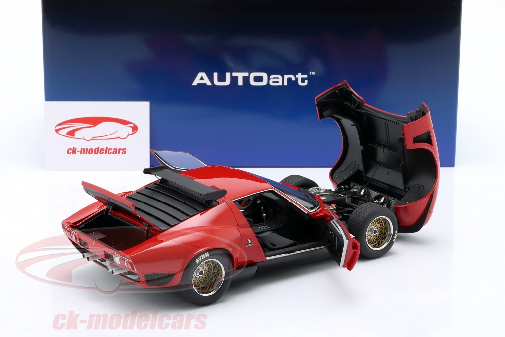 AUTOart 1:18 Lamborghini Miura Jota SVR 建設年 1968 赤 79171 モデル 車 79171 ...