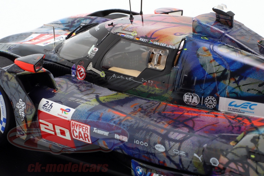 BMW M Hybrid V8 #20 24h LeMans 2024 Art Car Julie Mehretu 1:18 Spark ...