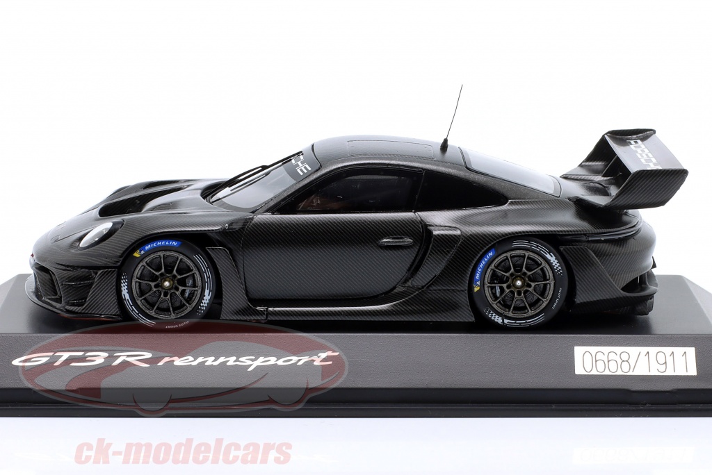Spark 1:43 Porsche 911 GT3 R Courses noir de carbone WAP0205040SGTR ...