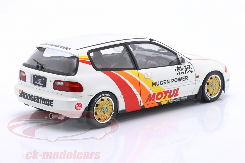 Solido 1:18 Honda Civic (EG6) Mugen Racing 1992 white / decor S1810404 ...