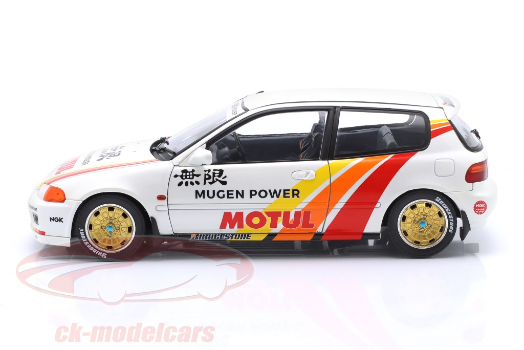 Solido 1:18 Honda Civic (EG6) Mugen Racing 1992 white / decor S1810404 ...