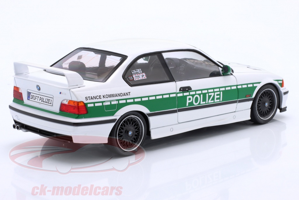 Solido 1:18 BMW M3 (E36) Coupe year 1991 Drift Polizei white / green ...